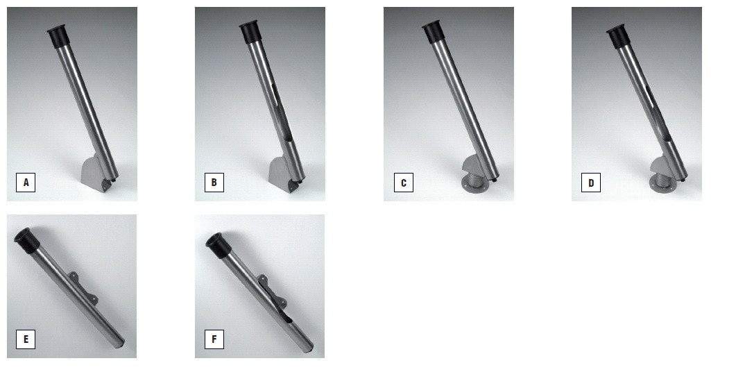 Flexible stainless steel lance holder with safety stop